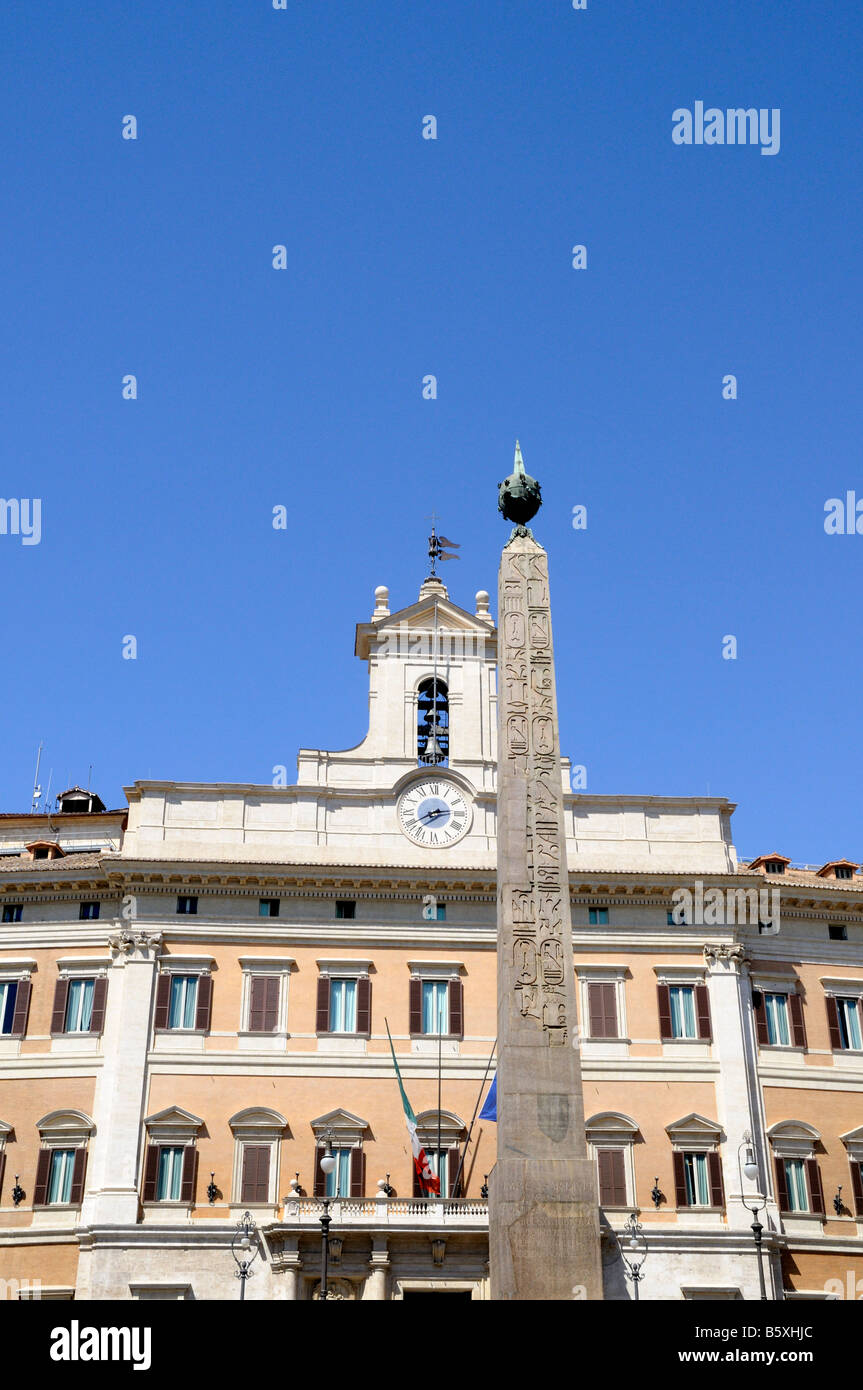 The Italian Parliament Building in the Palazzo di Montecitorio in Rome ...