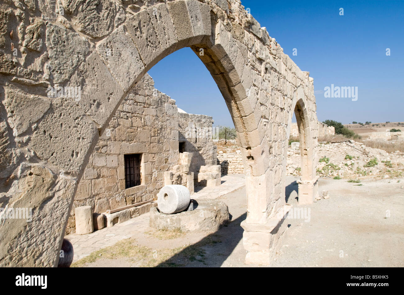 The "Panagia Odigitria" Church arch view, Kouklia,Cyprus Stock Photo ...