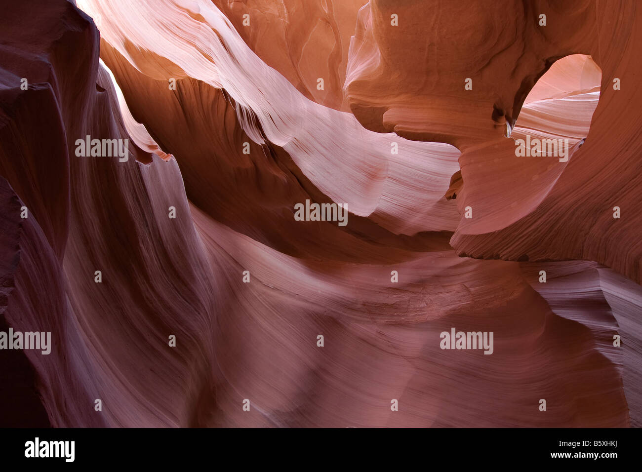 Keyhole erosion in lower Antelope Canyon near Page, Arizona Stock Photo ...