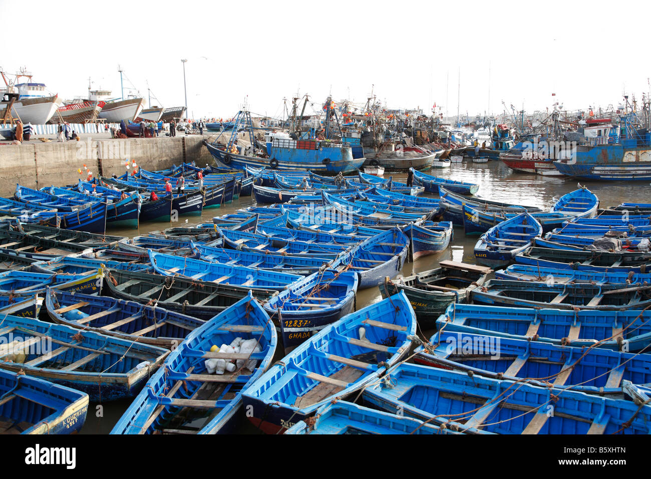 Fisherman boats, Port, Essaouira, Morocco, Africa Stock Photo - Alamy