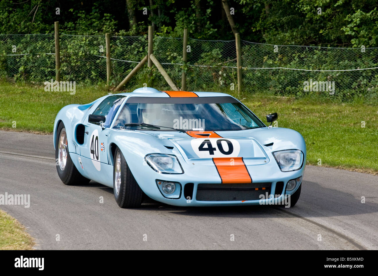 1965 Ford Gulf GT40, famed Le Mans racer, driven by Richard Attwood at ...