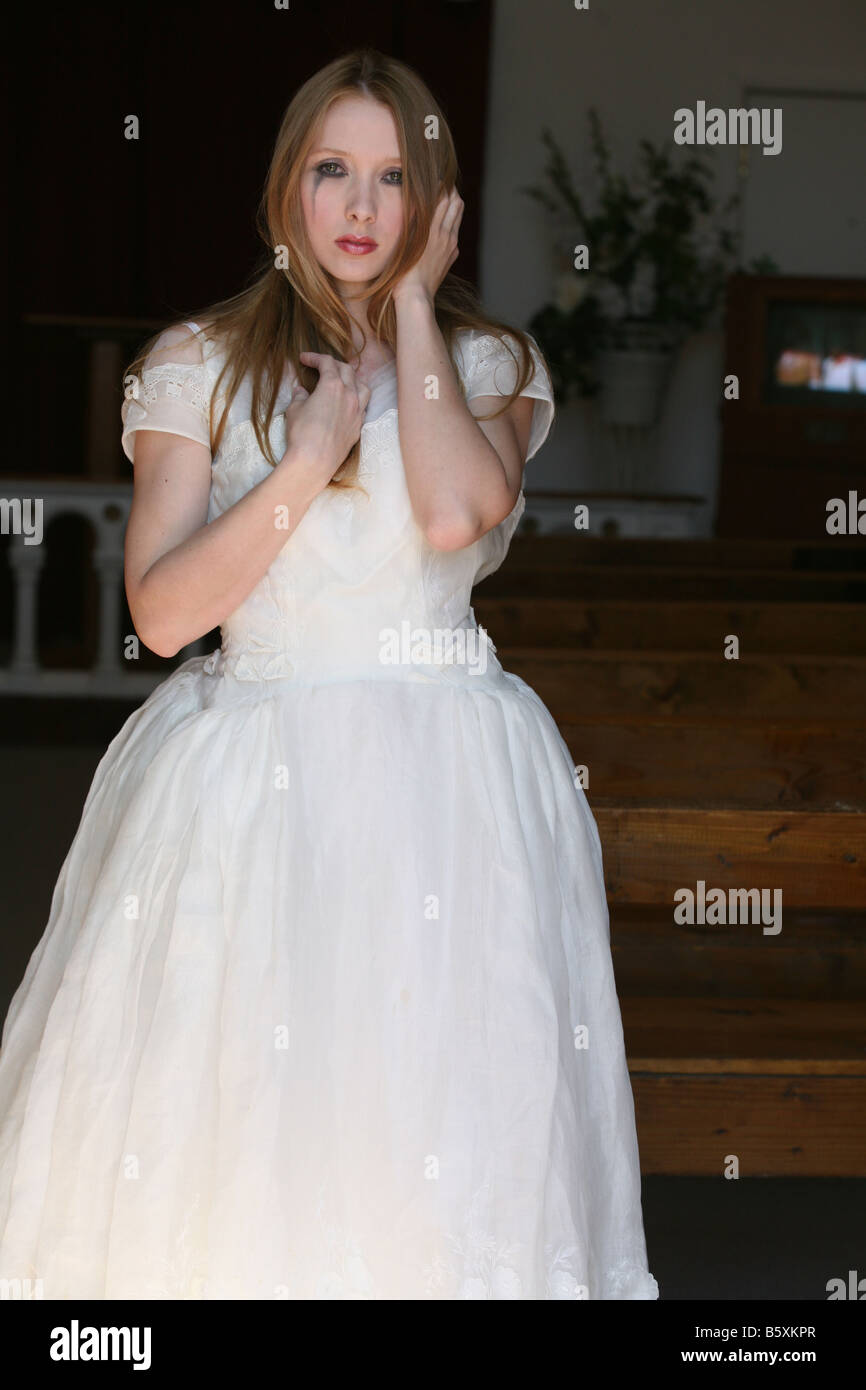 bride left at the altar of a church Stock Photo - Alamy