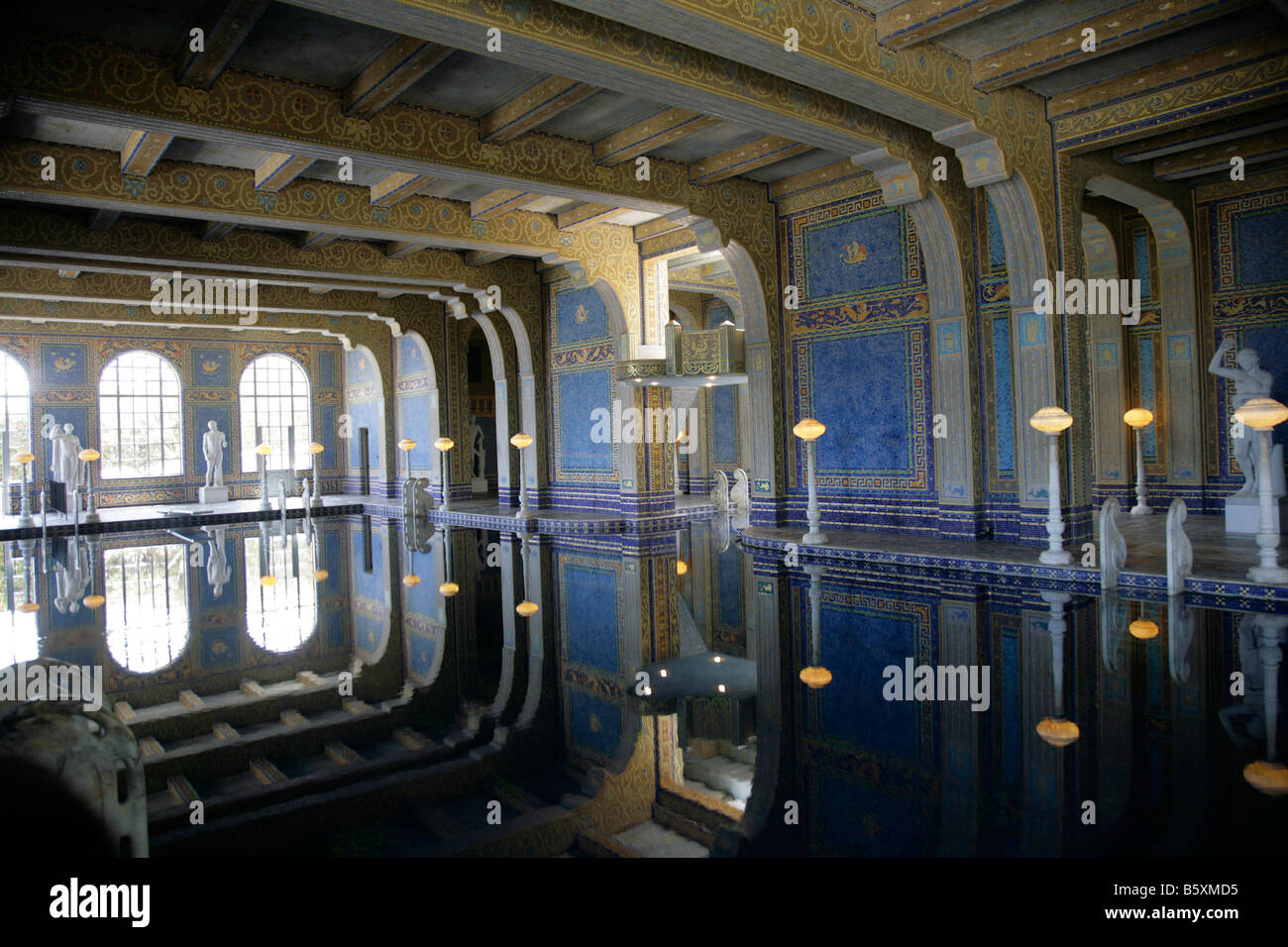 Luxurious indoor pool with gold fittings Stock Photo - Alamy