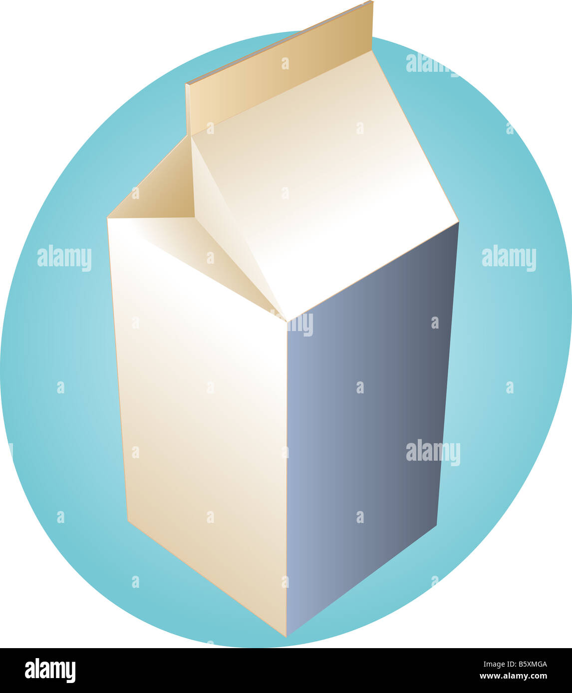 Milk carton illustration tetrapack with pink background Stock Photo - Alamy