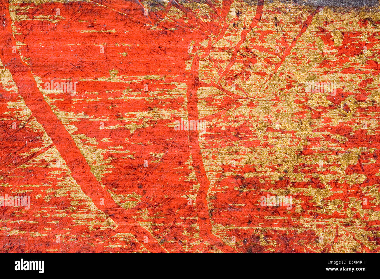 Wood texture orange red grudge brush stroke art Stock Photo - Alamy