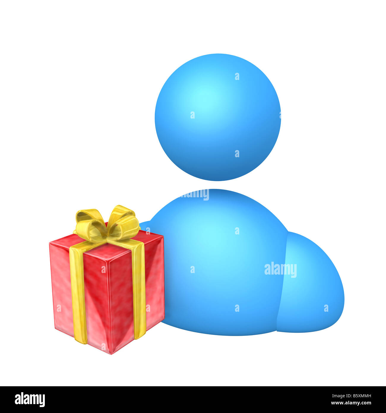 Person With Present Stock Photo - Alamy