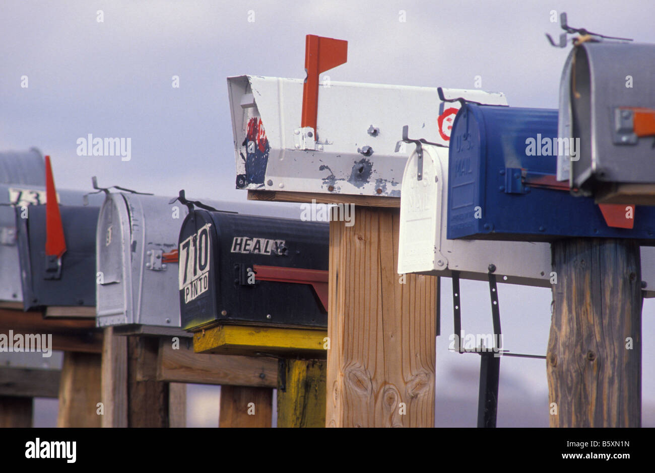 Different Letterboxes in California USA Stock Photo - Alamy