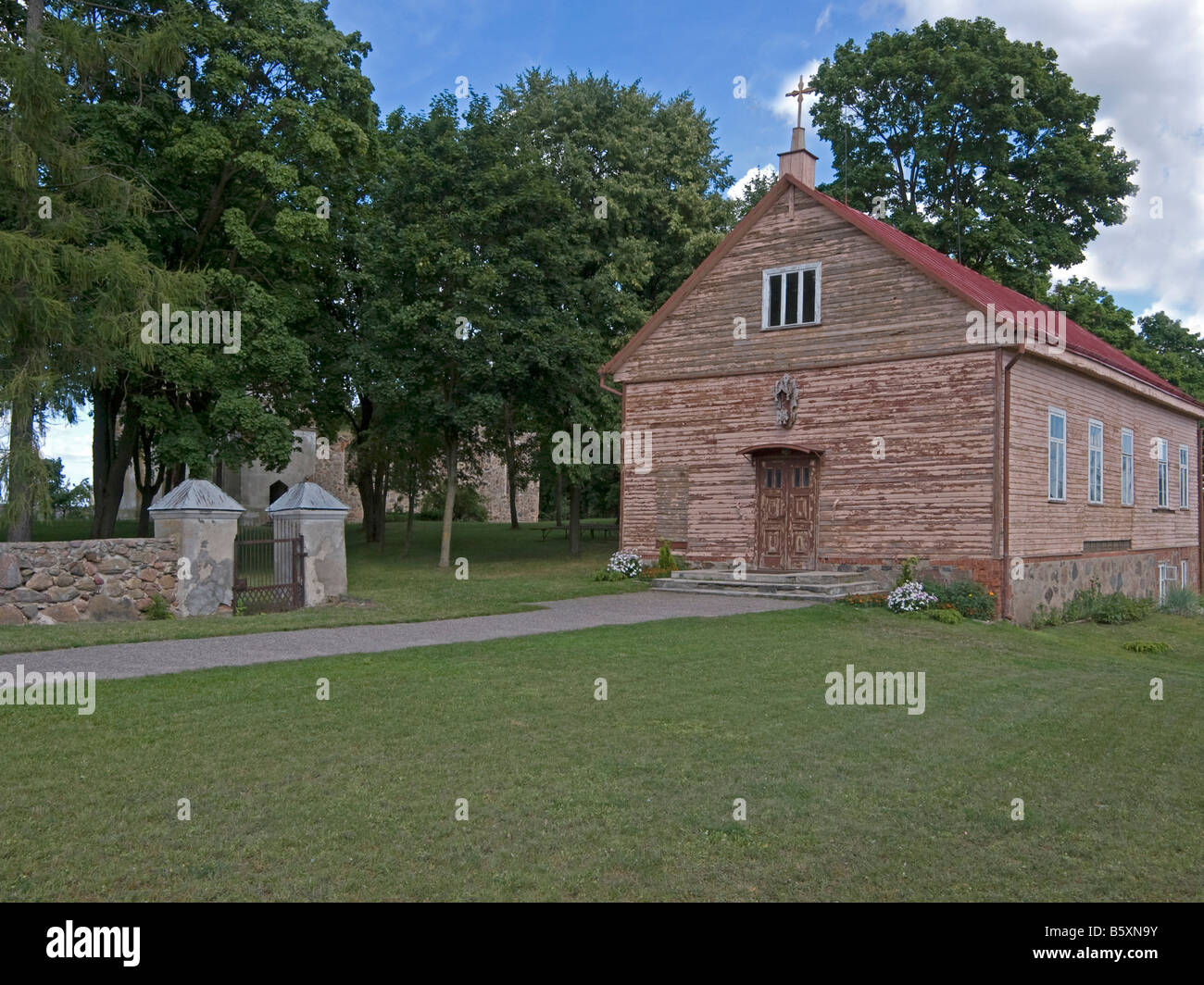 little church in framehouse village Bartninkai Suvalkija Lithuania ...