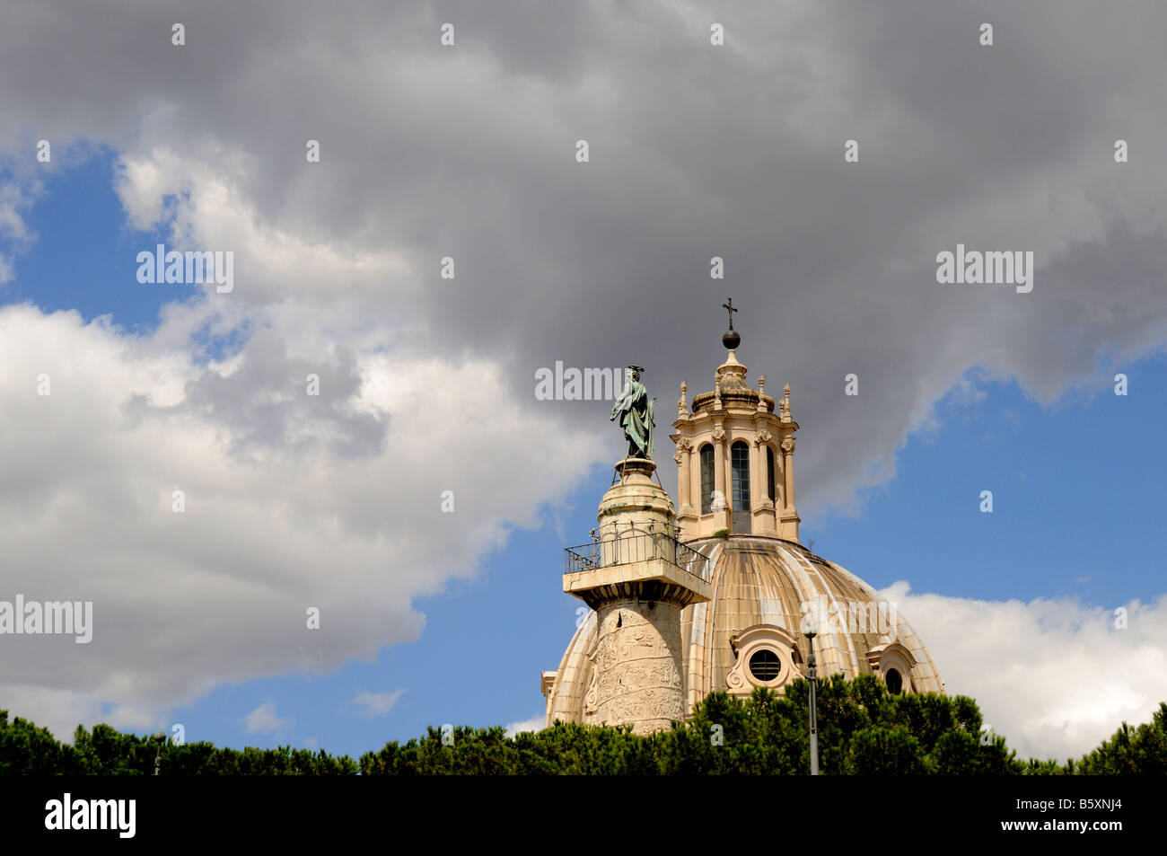Hadrian's Column on the edge of the Ancient Roman Forum, Rome Italy ...