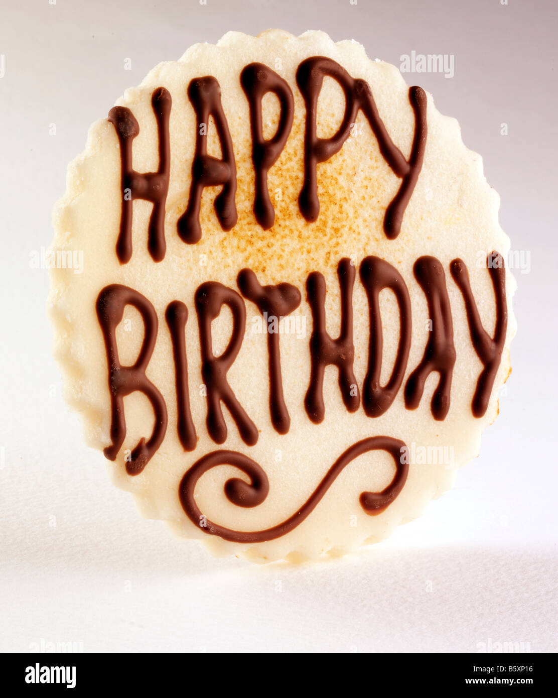 HAPPY BIRTHDAY CHOCOLATE BISCUIT Stock Photo - Alamy