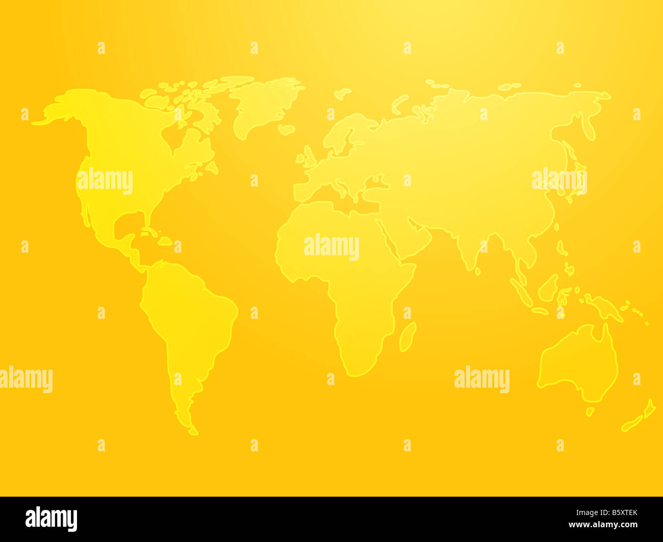 Map of the world illustration simple outline on gradient color Stock ...