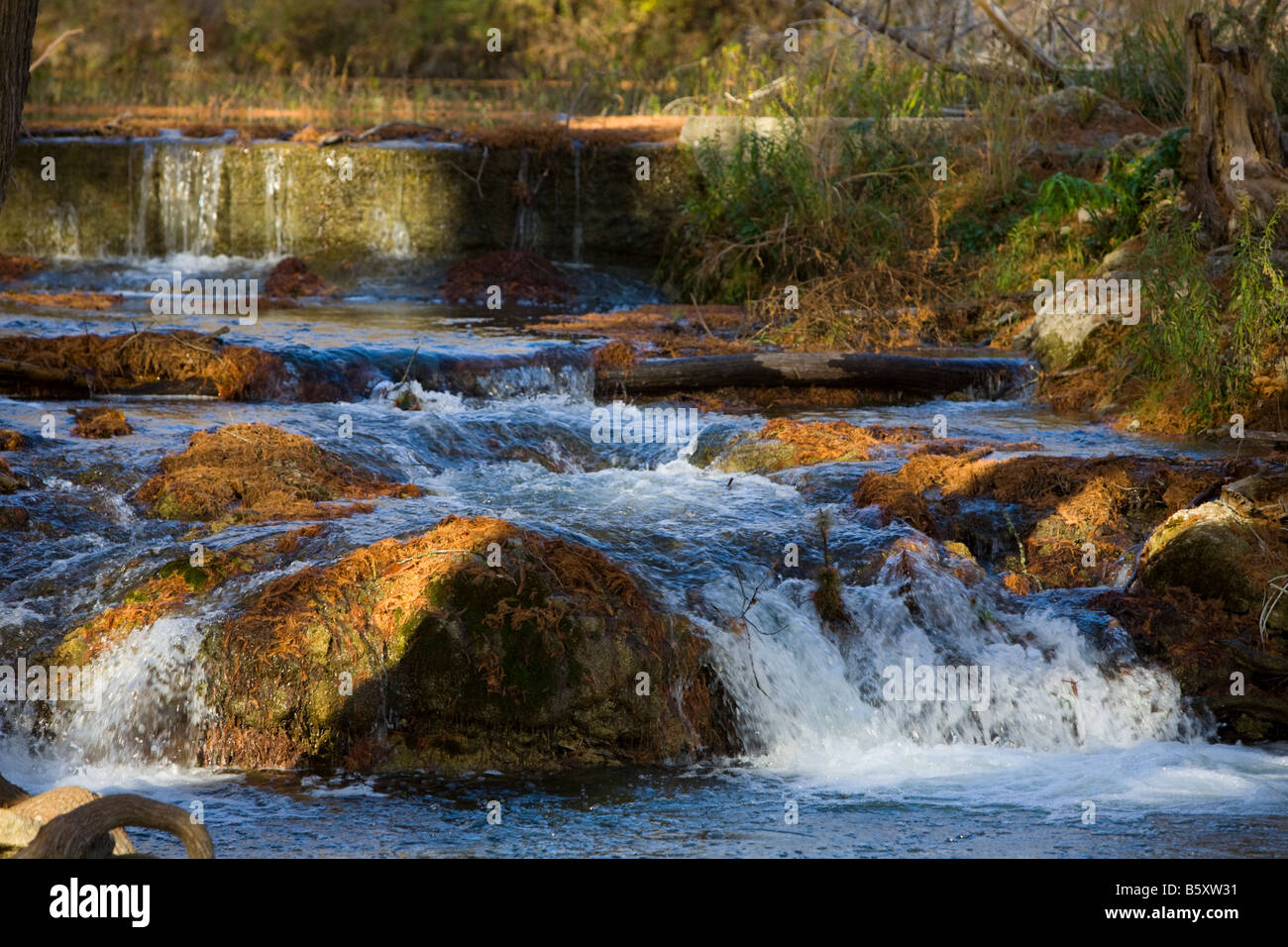 Waterfall Landscape in Texas Hill Country during the autumn fall season ...