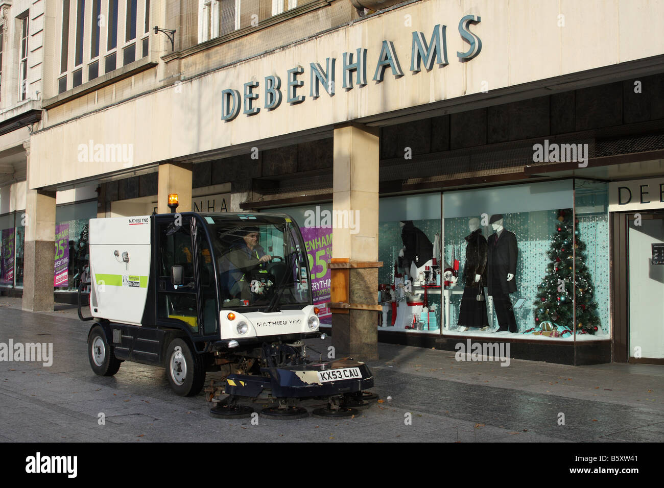 Nottingham City Council street cleaning, Nottingham, England, U.K Stock ...