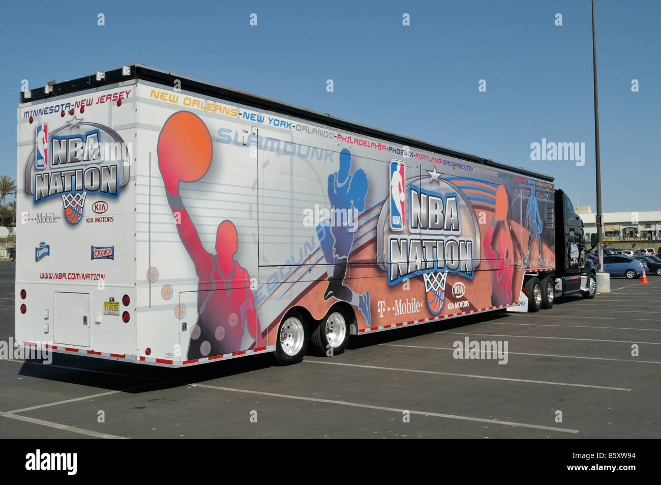 NBA Nation truck ready and waiting for special event day Stock Photo ...