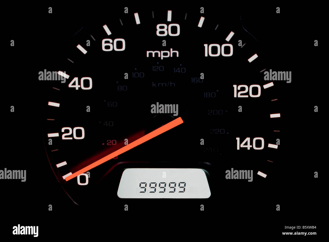 Car speedometer miles hi-res stock photography and images - Alamy