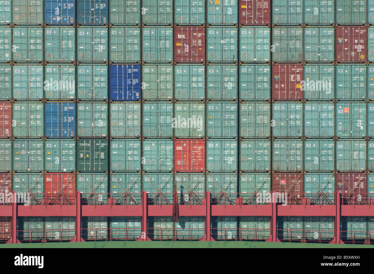 Graphical stack of containers at the Port of Oakland with 1000mm ...