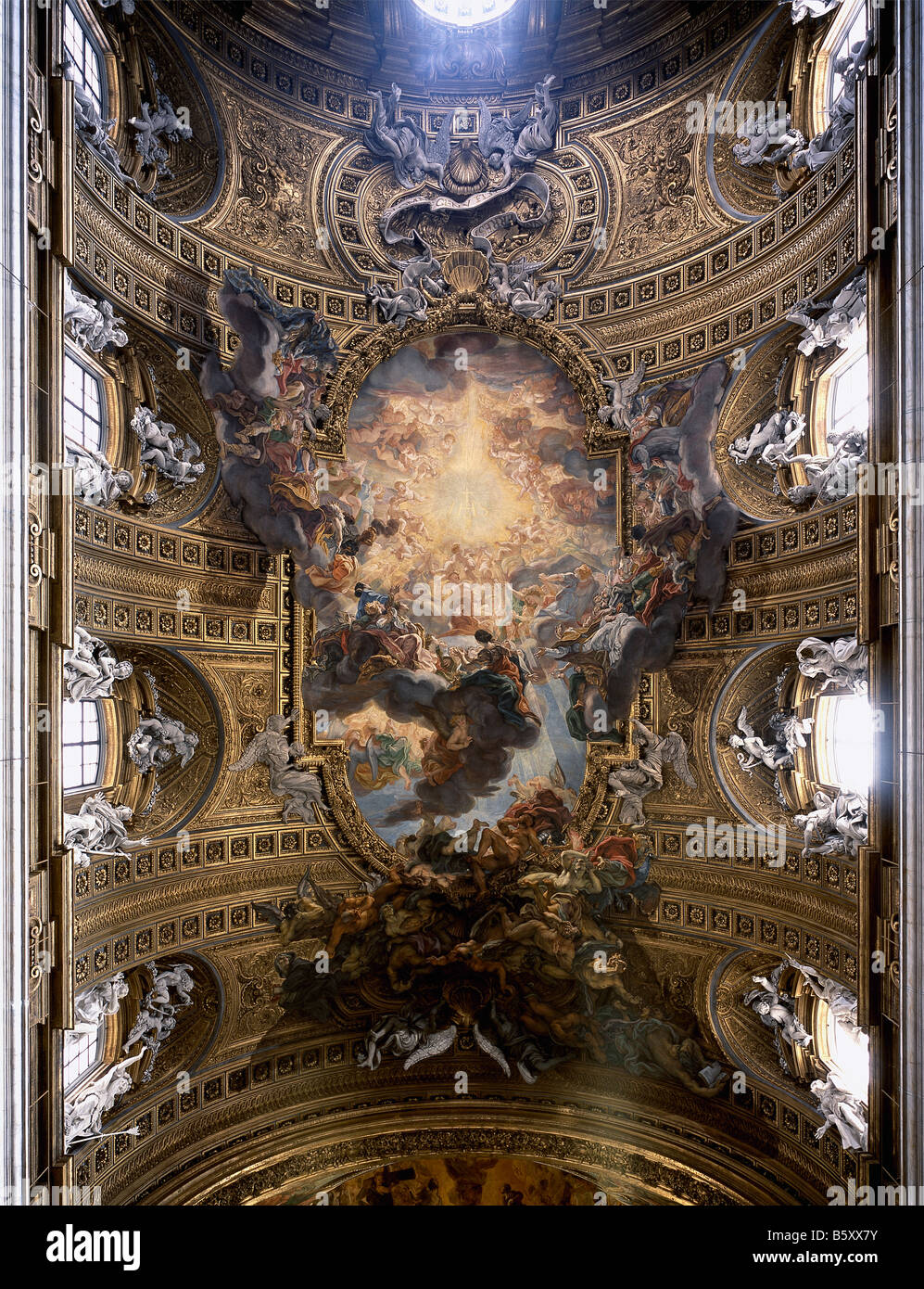 Gesu Ceiling, Rome Stock Photo - Alamy