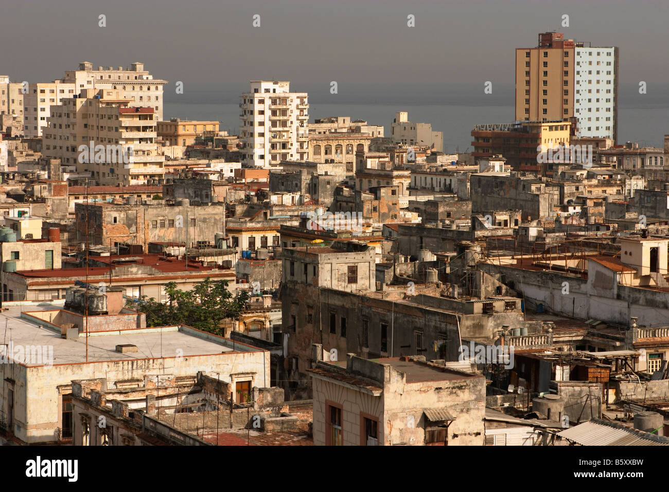 Havana skyline, Cuba from the rooftop of the Parque Central Hotel Stock ...