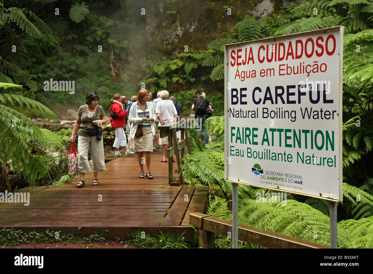 The hot spring of Caldeira Velha Sao Miguel Azores Portugal Natural ...