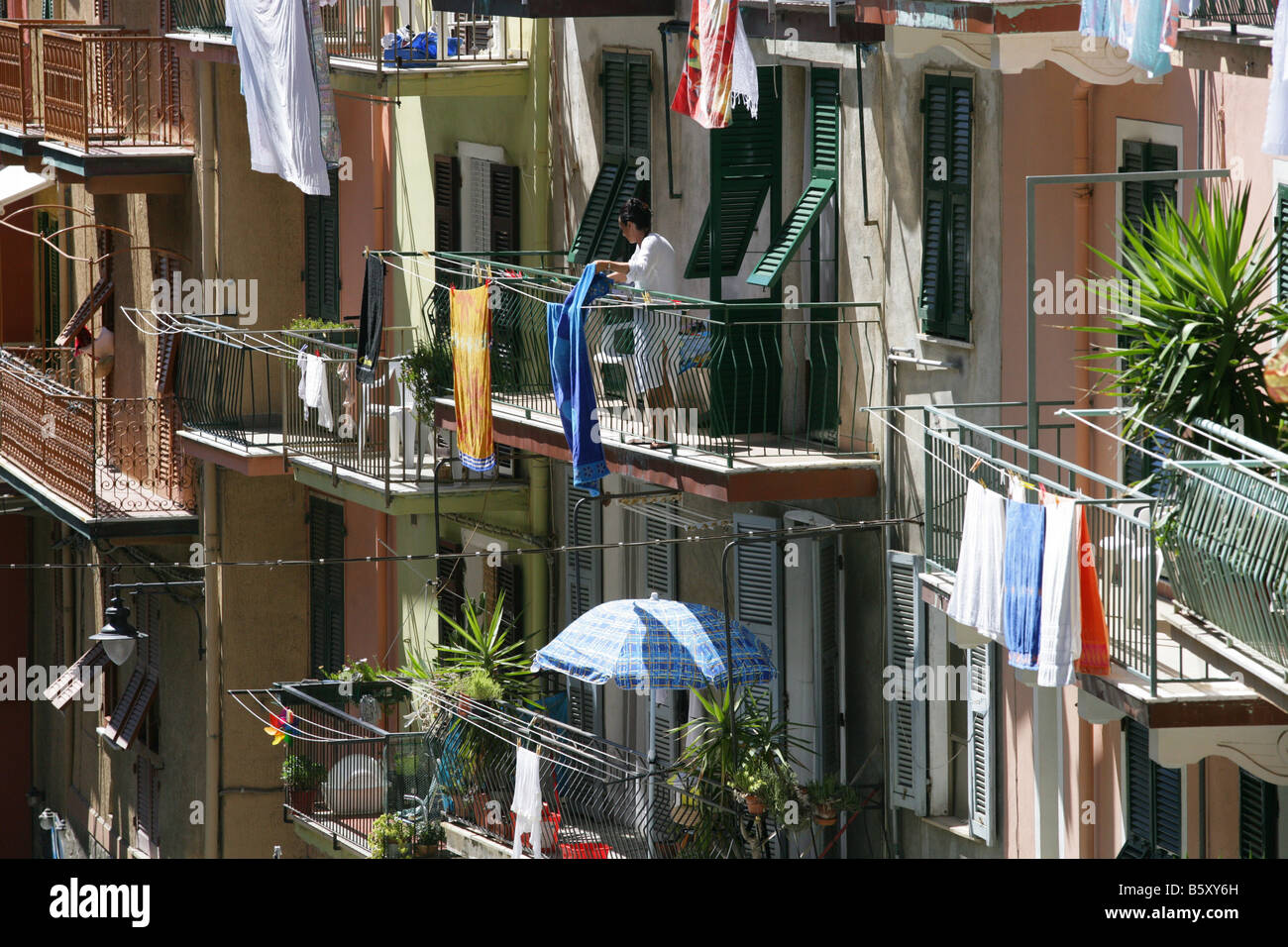 Italian laundry lines Stock Photo - Alamy