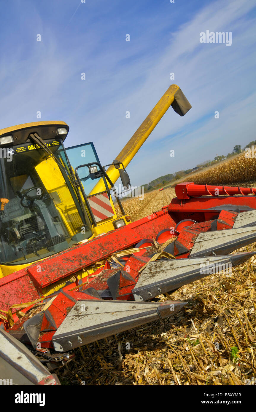 Combine harvester maize hi-res stock photography and images - Alamy