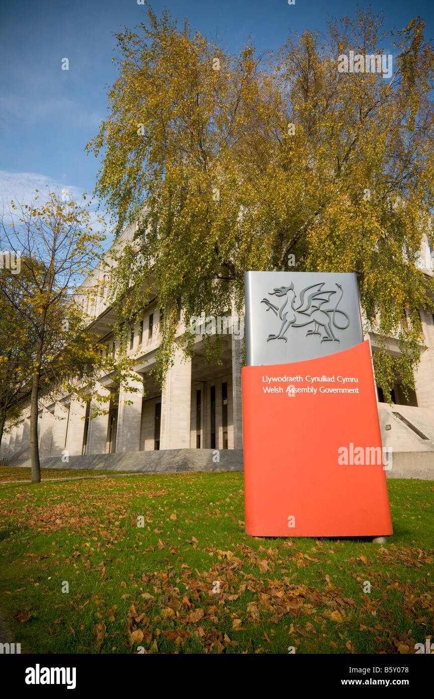 Welsh Assembly government offices Cathays Park Cardiff Wales UK Stock ...
