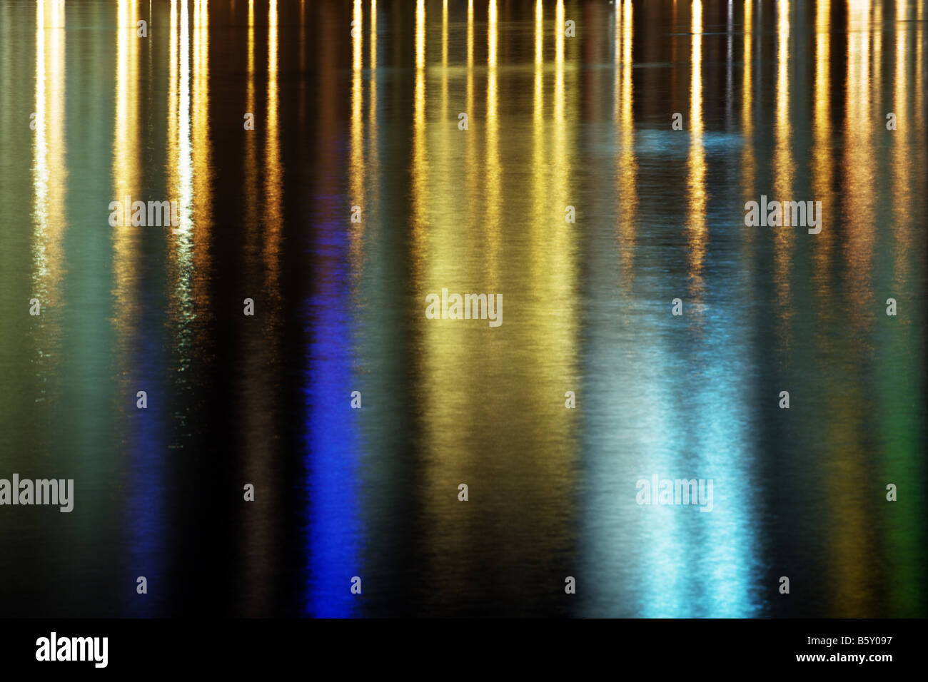 city light reflections in the water Stock Photo - Alamy