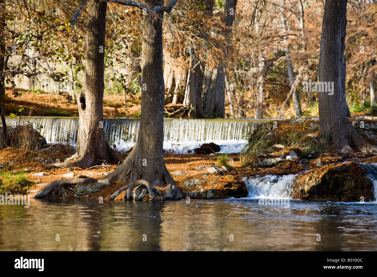 Waterfall Landscape in Texas Hill Country during the autumn fall season ...