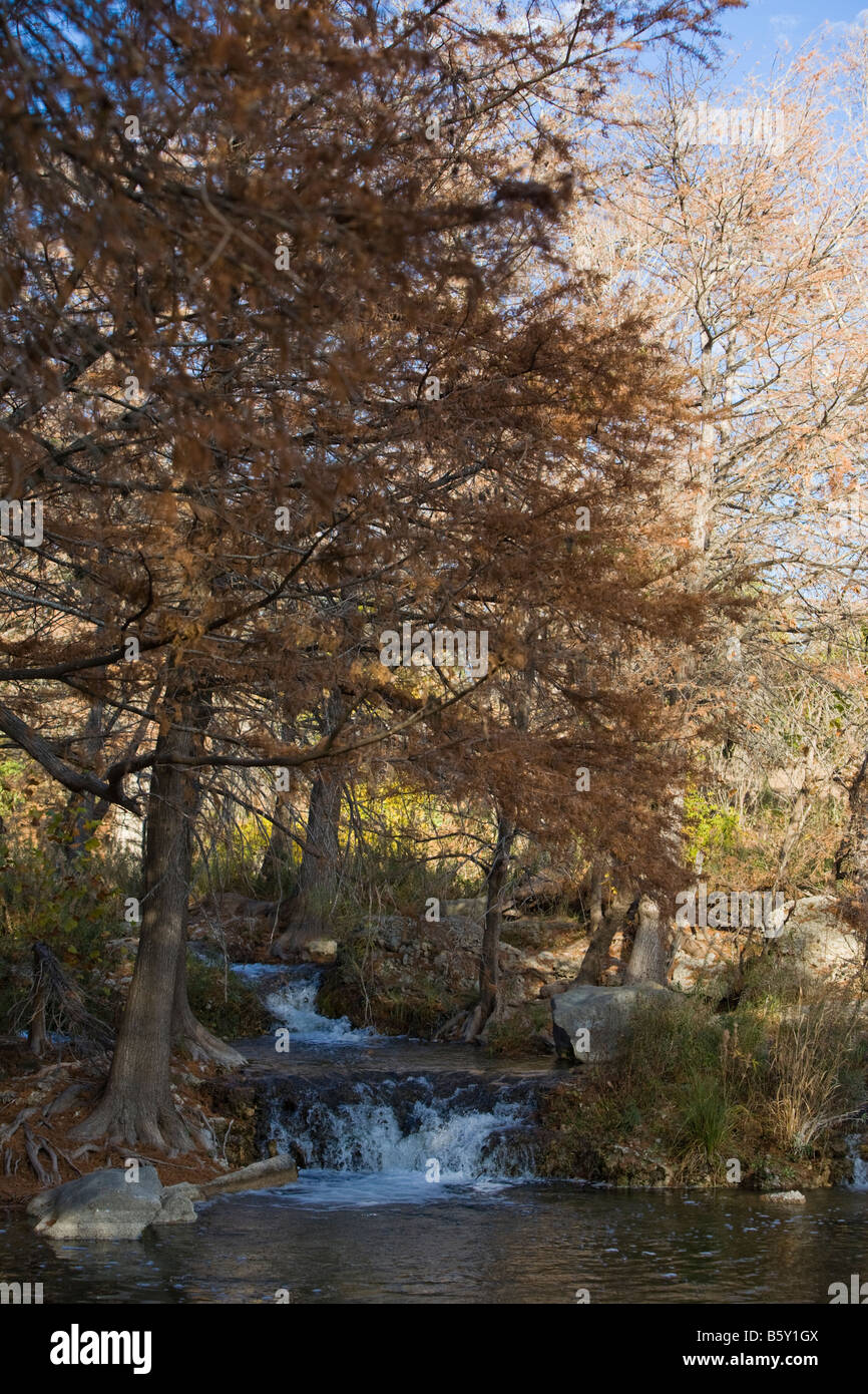 Waterfall Landscape in Texas Hill Country during the autumn fall season ...