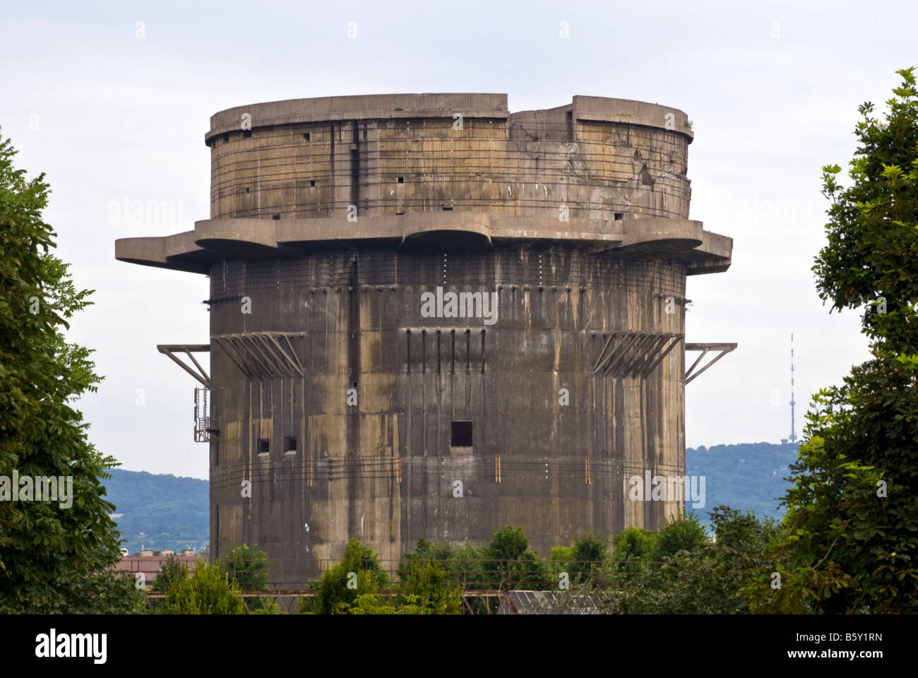 World war II flak tower in Vienna, Austria Stock Photo - Alamy