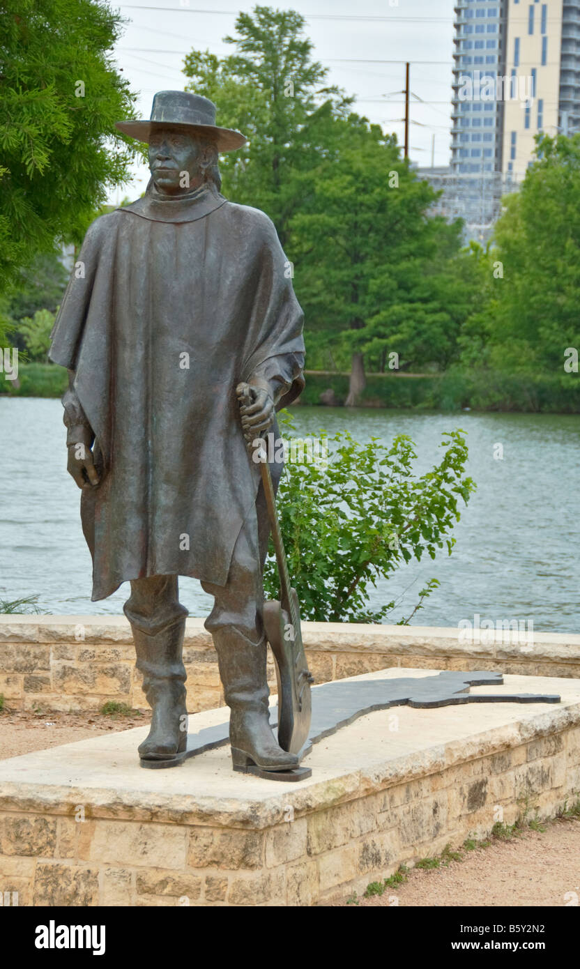 Texas Hill Country Austin Zilker Park Stevie Ray Vaughan Statue Stock ...