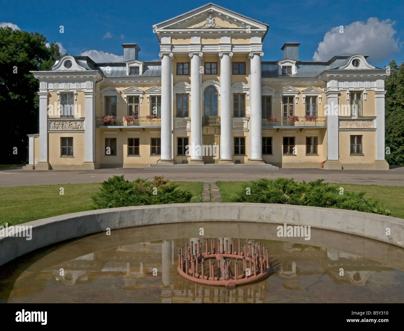 classicist castle in Paezeriai near Vilkaviskis Lithuania Baltic states ...