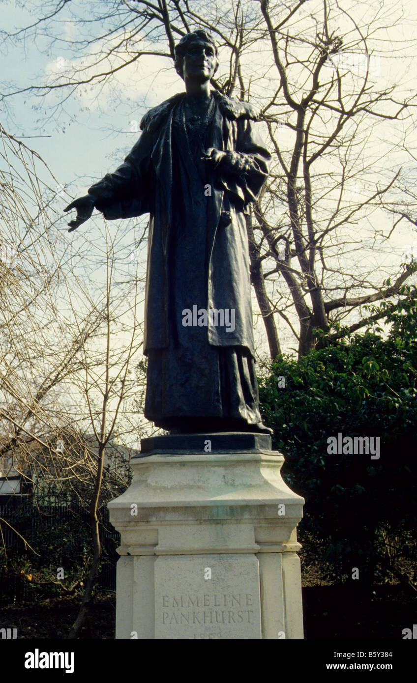 Bronze statue of Emmeline Pankhurst, Victoria Tower Gardens, London SW1 ...