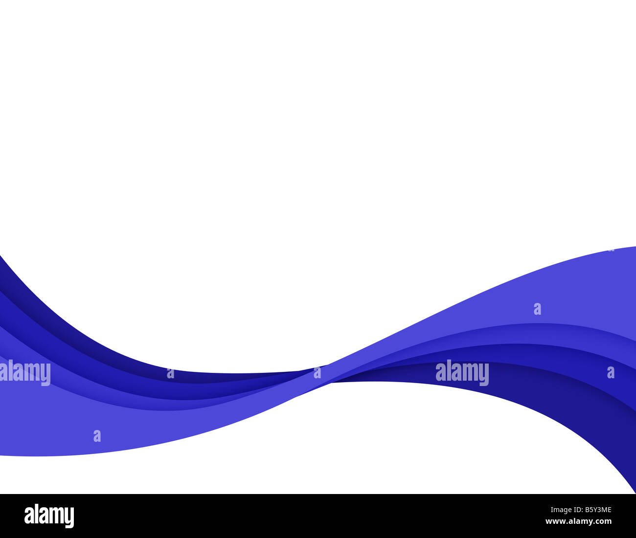 A wavy blue layout great for use as a design template or background ...