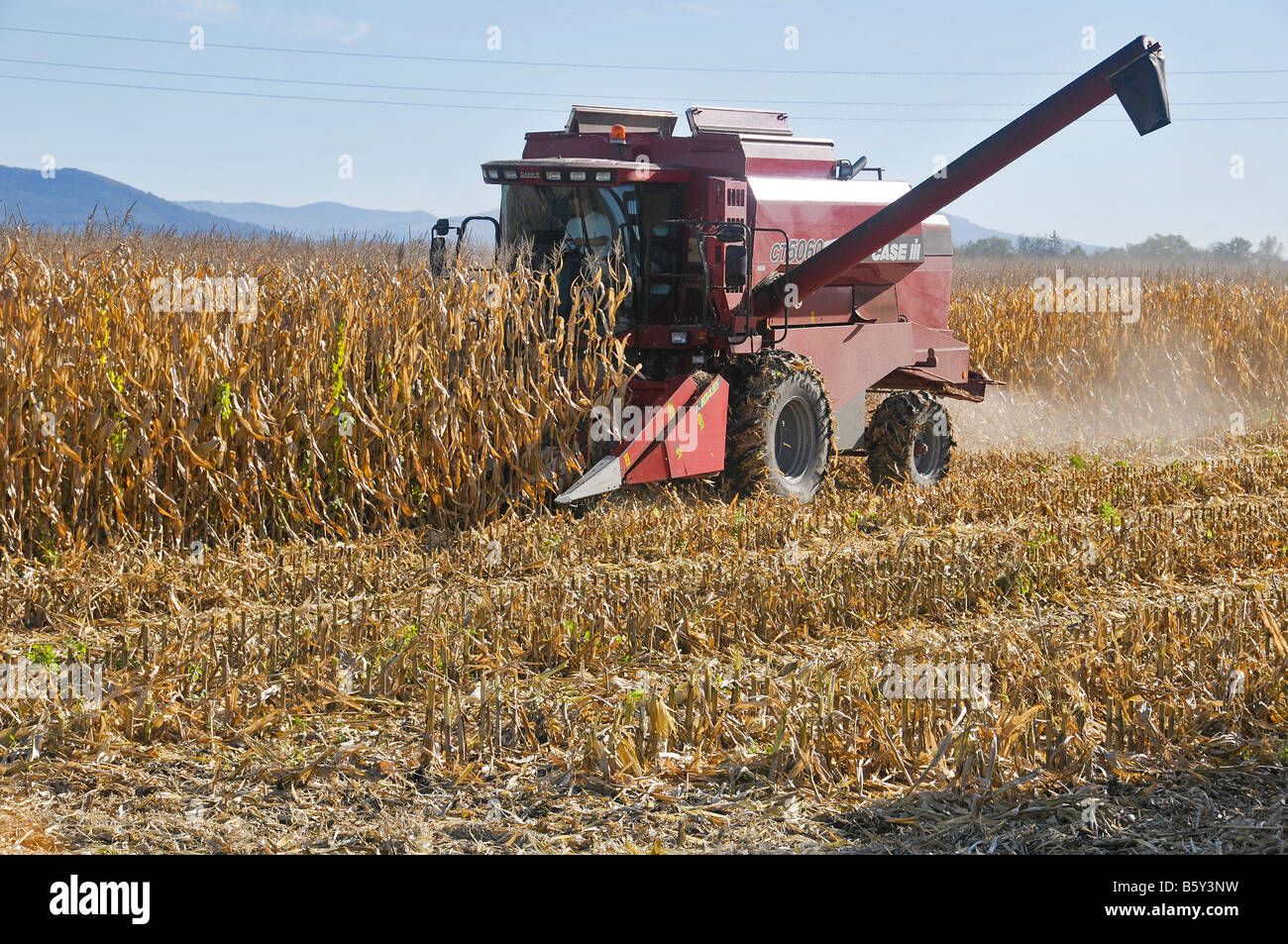 Combine harvester maize hi-res stock photography and images - Alamy