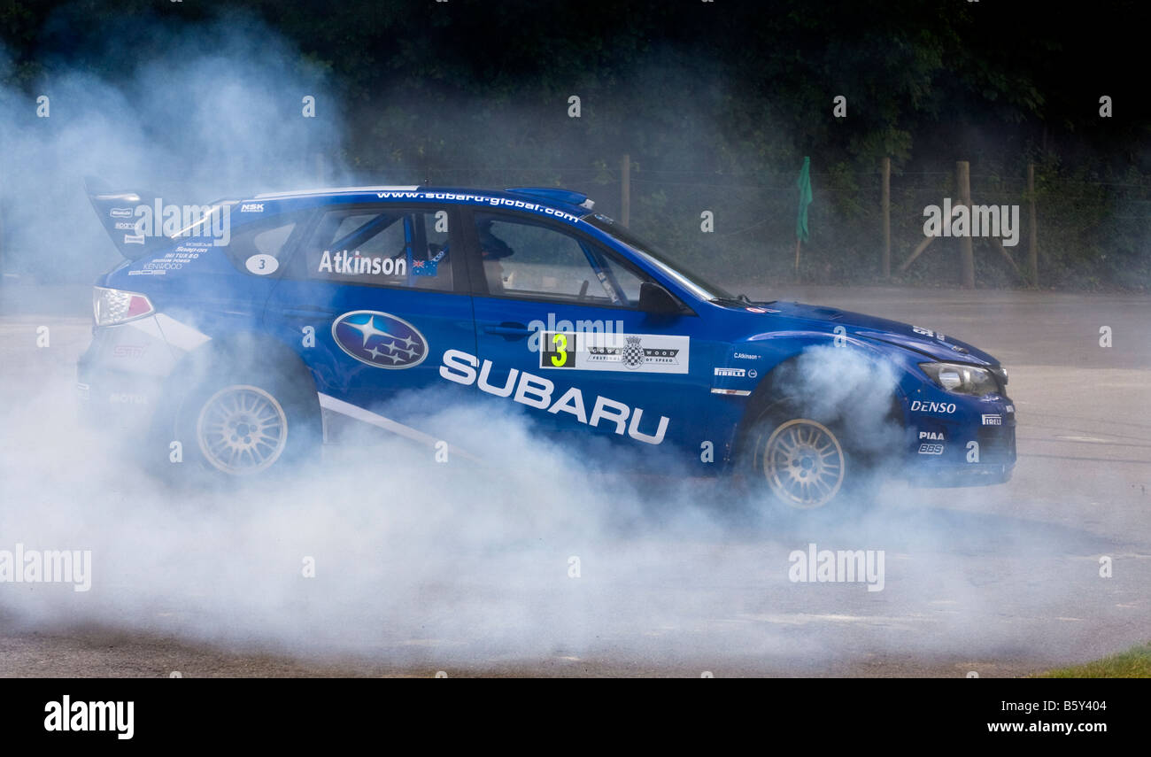 2008 Subaru Impreza WRC Prodrive with driver Petter Solberg at Goodwood ...