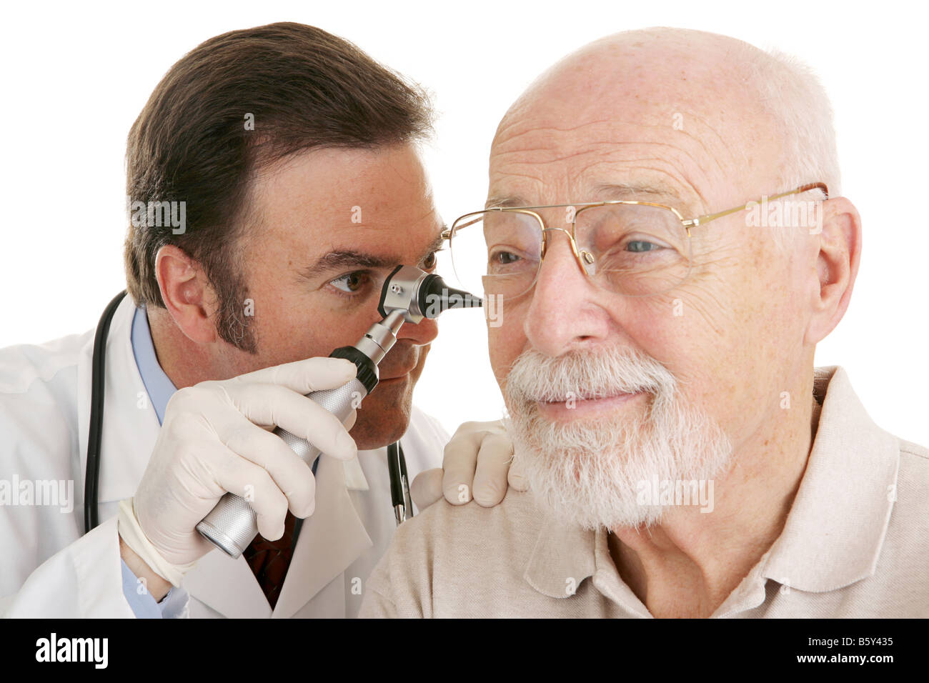 Doctor stethoscope in ears looking hi-res stock photography and images ...