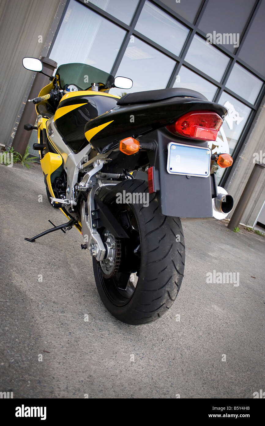 Motorcycle rear view hi-res stock photography and images - Alamy