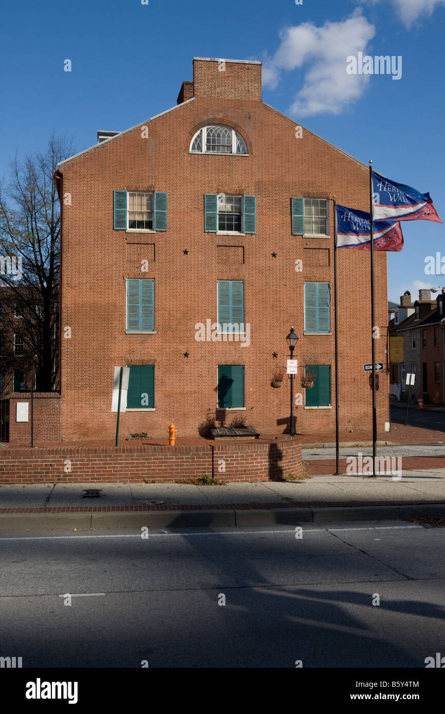 Carroll Mansion Federal style architecture in Baltimore Maryland Stock ...