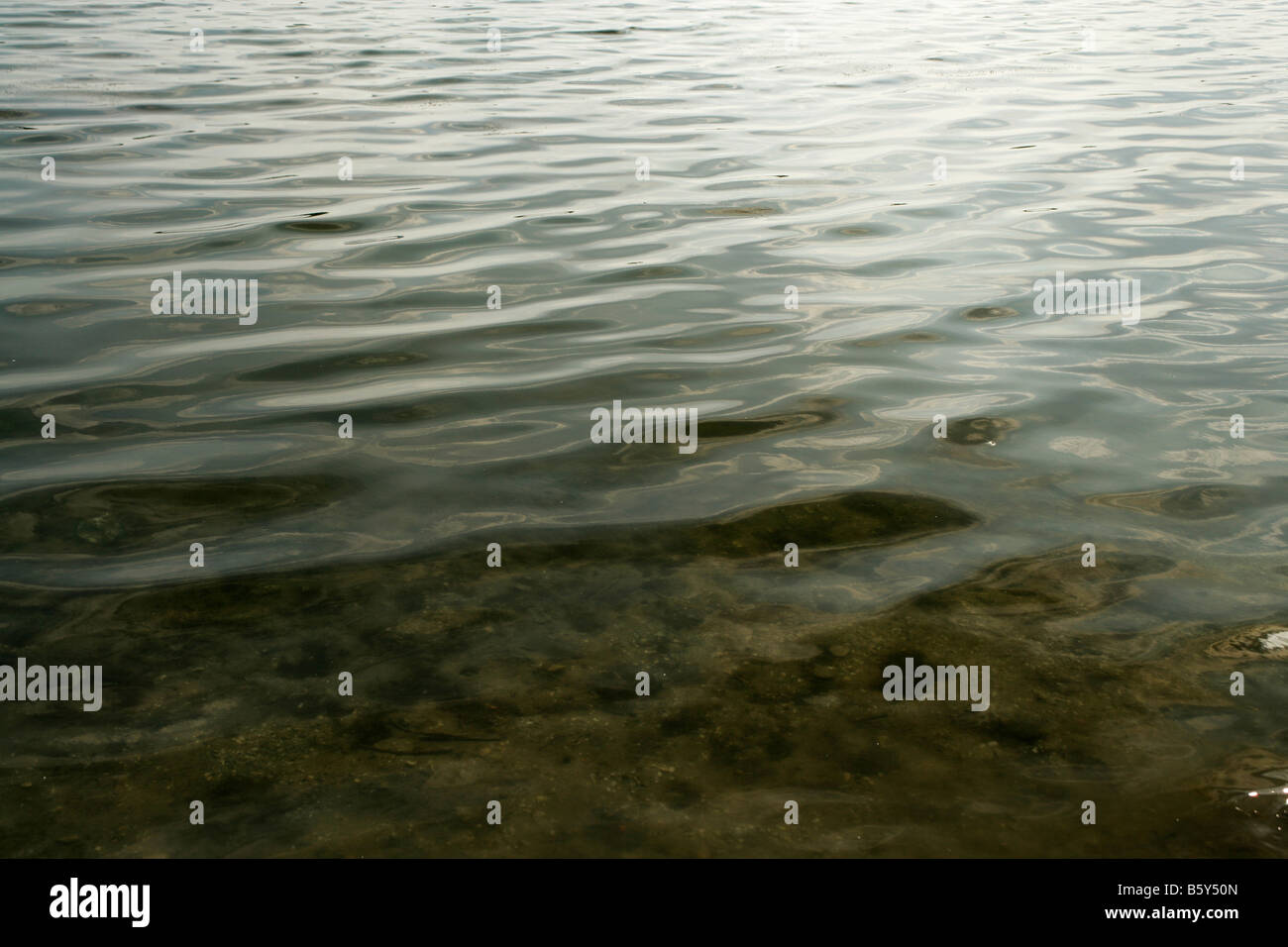 Waves in a lake of deep cool water Stock Photo - Alamy