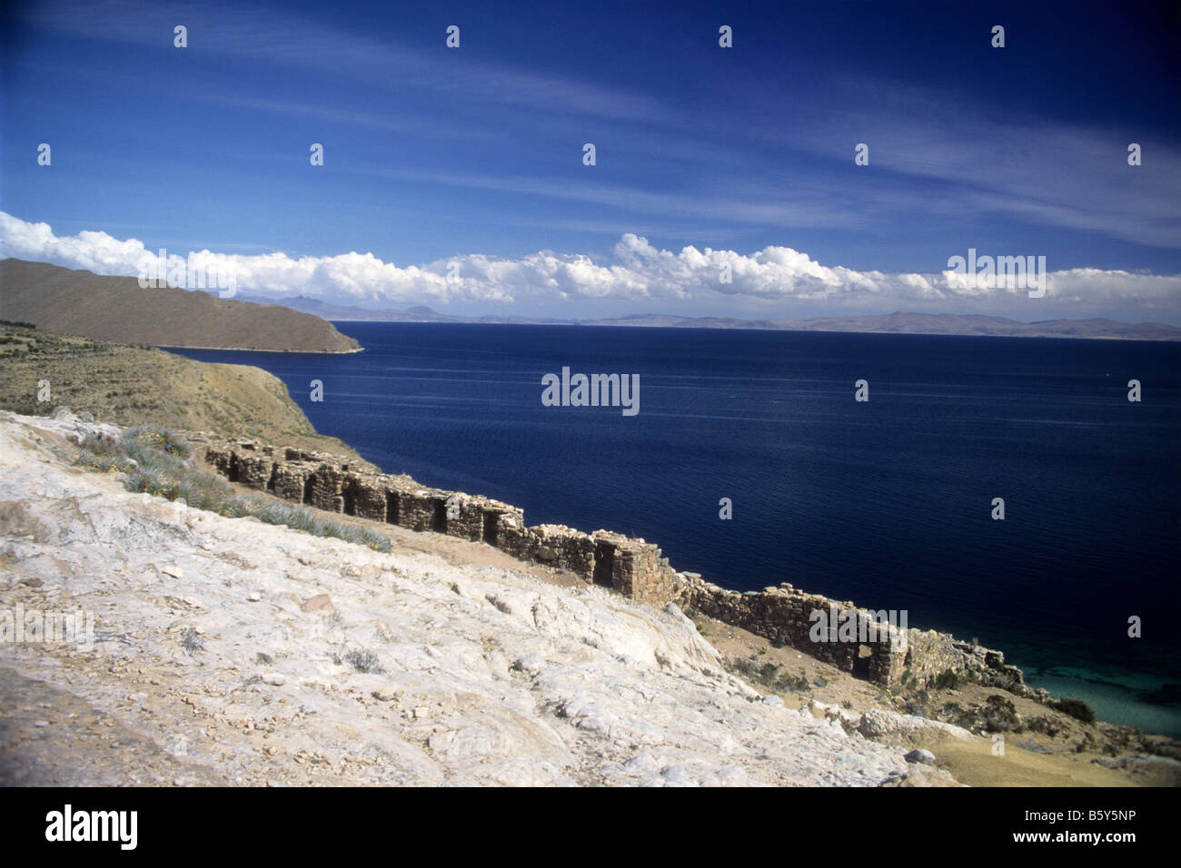 Chincana ruins from probably Inca period, Sun Island, Lake Titicaca ...