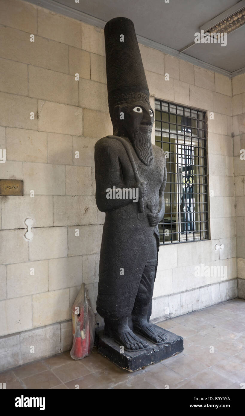 An Assyrian Statue. National Archaeological Museum, Damascus, Syria ...