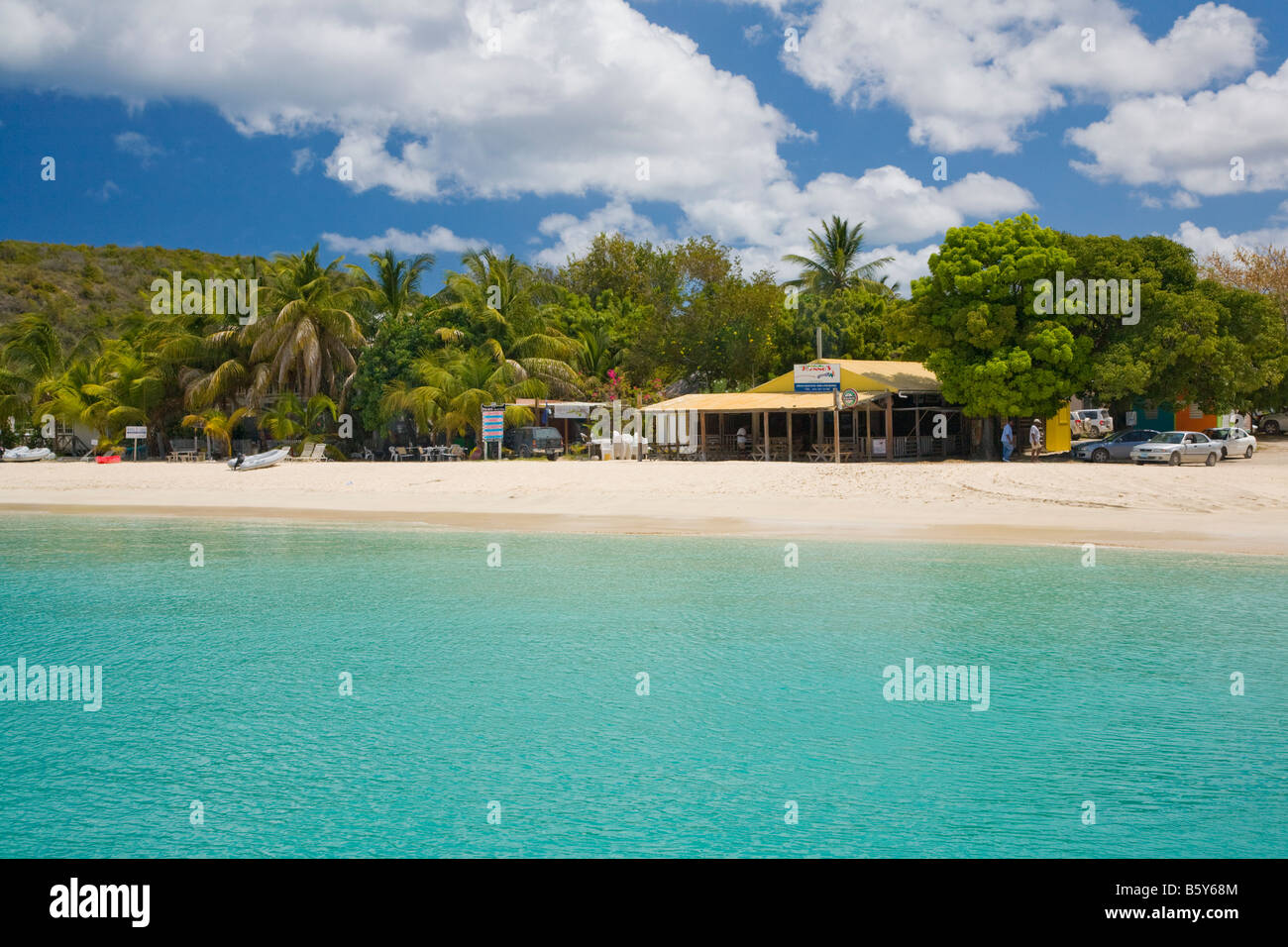 Johnnos on Road Bay in Sandy Ground on the caribbean island of Anguilla ...