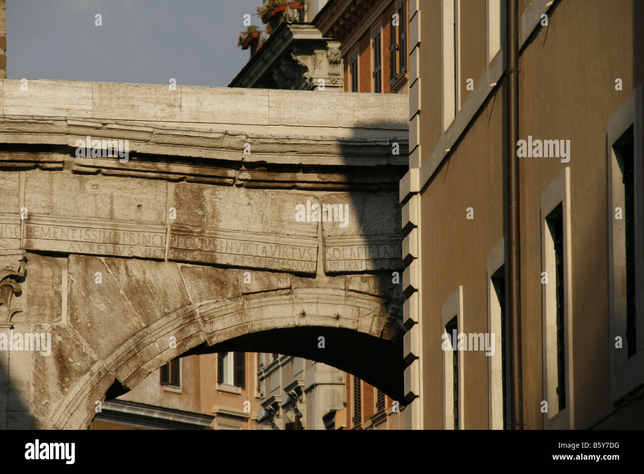 ancient roman gallieno's arch in rome italy Stock Photo - Alamy
