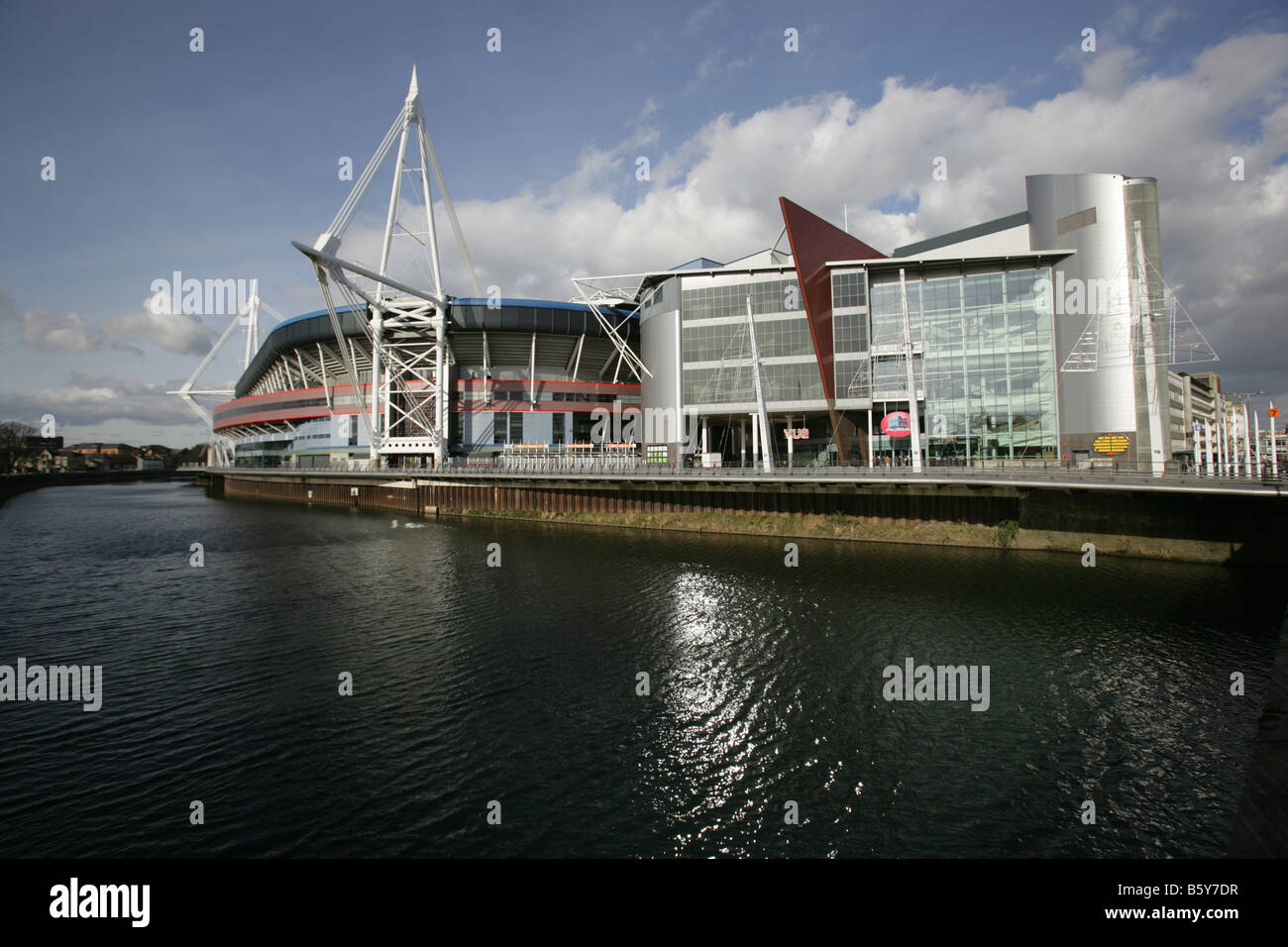 City of Cardiff, South Wales. The Cardiff Millennium Stadium and VUE ...