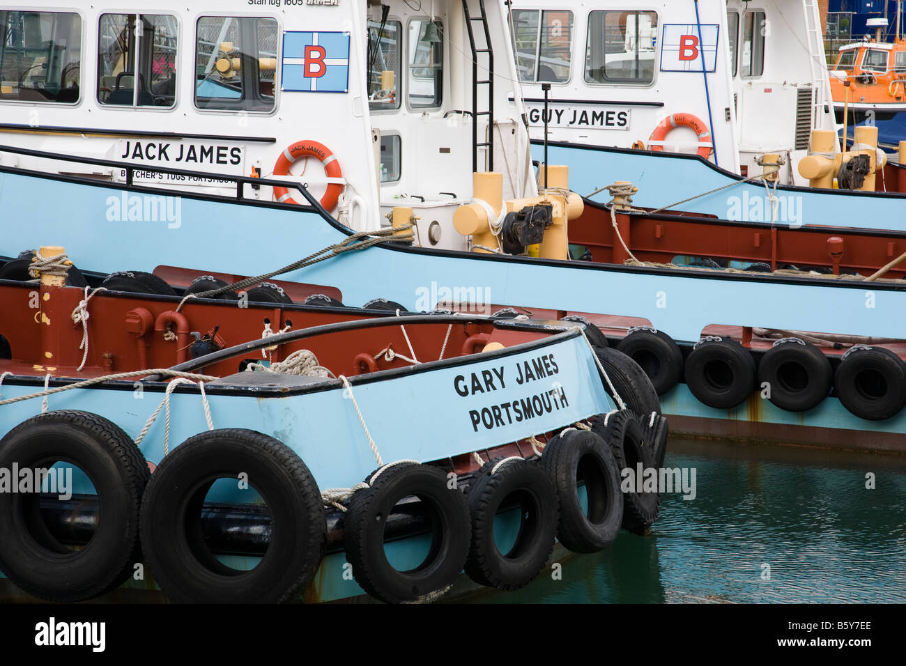 Tug boats moored in Camber Dock, Portsmouth, England Stock Photo - Alamy