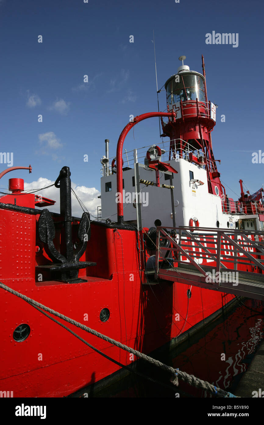 City of Cardiff, Wales. The Lightship 2000 Helwick LV14 is a floating ...