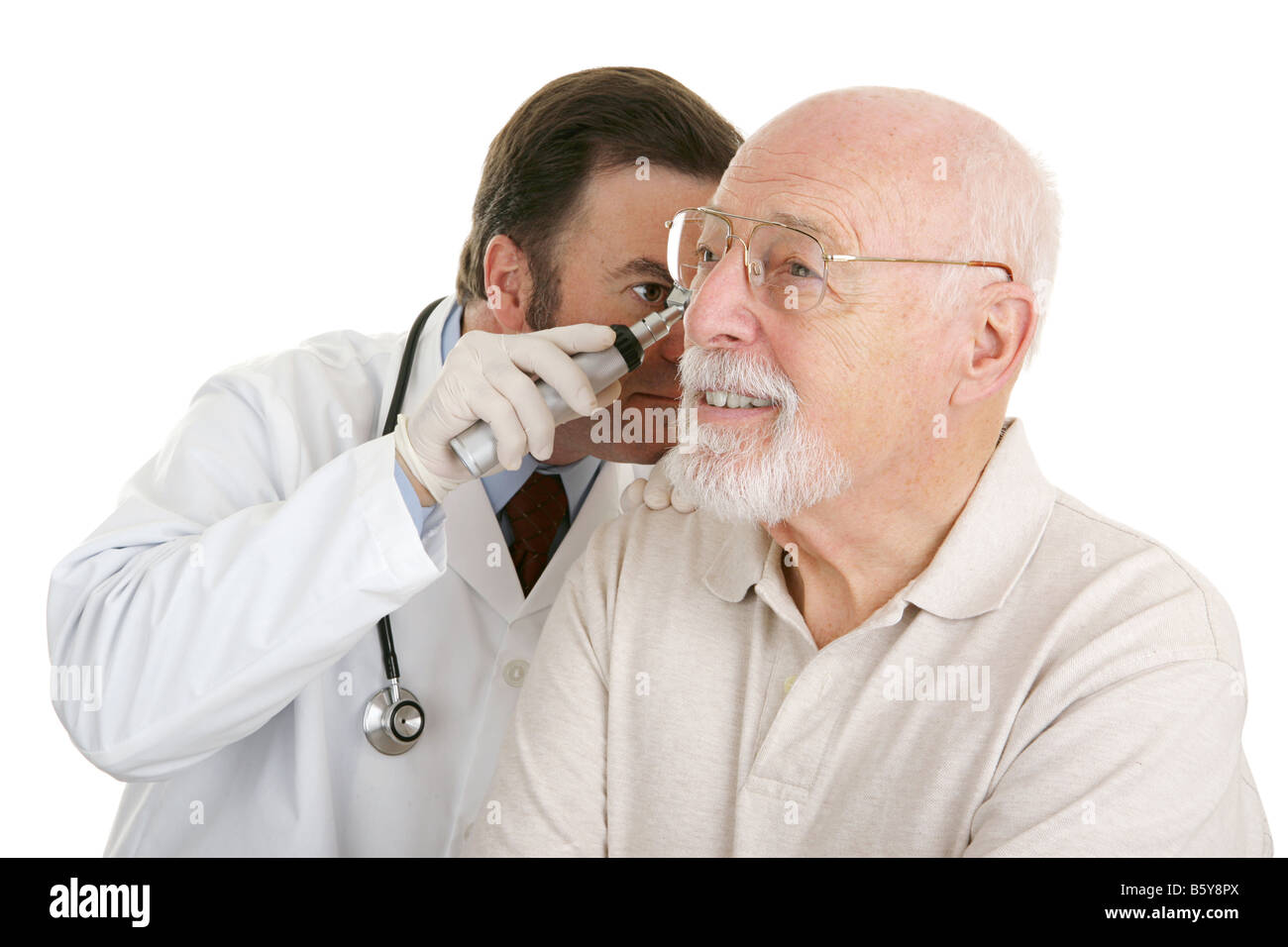 Senior patient man having ear hi-res stock photography and images - Alamy