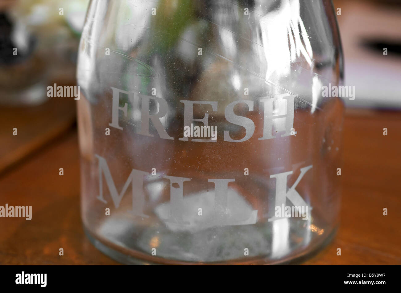 A glass pitcher for fresh milk Stock Photo - Alamy