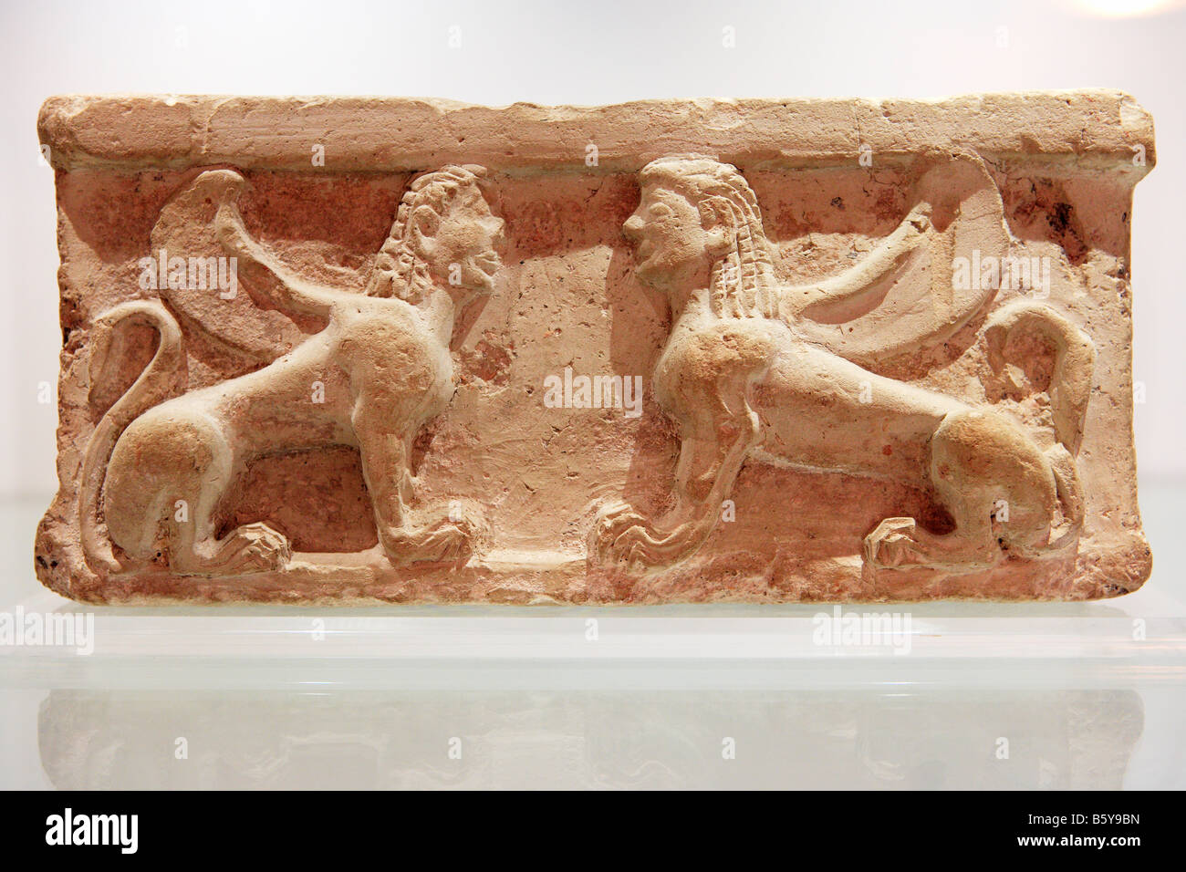 Terracotta Altar with facing sphinxes, Archaeological Museum, Agrigento ...